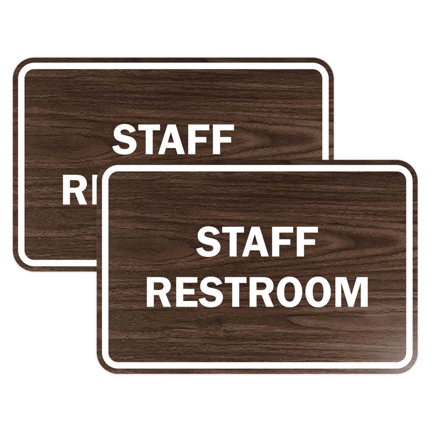 Signs ByLITA Classic Framed Staff Restroom Sign (Walnut) - Medium 2 ...