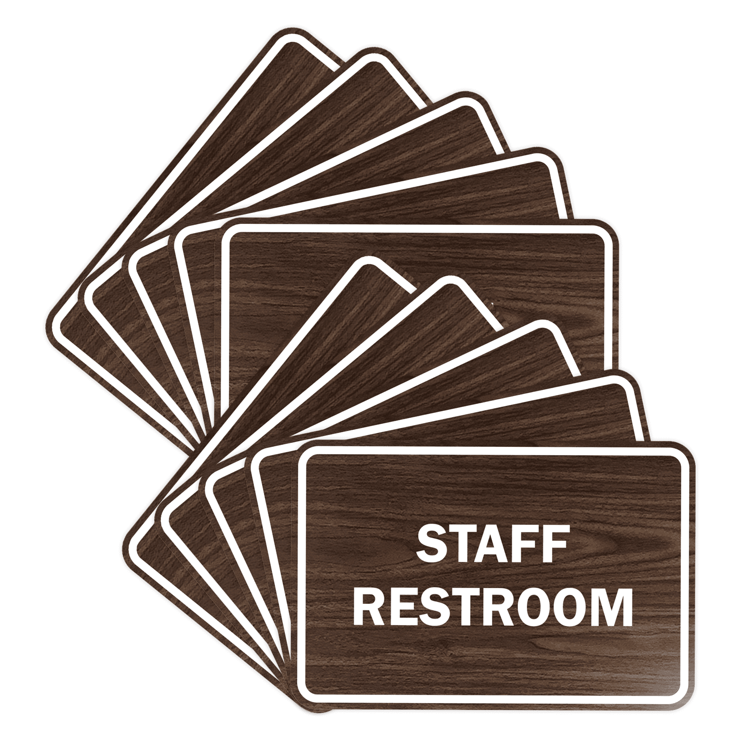 Signs ByLITA Classic Framed Staff Restroom Sign (Walnut) - Small (10 ...