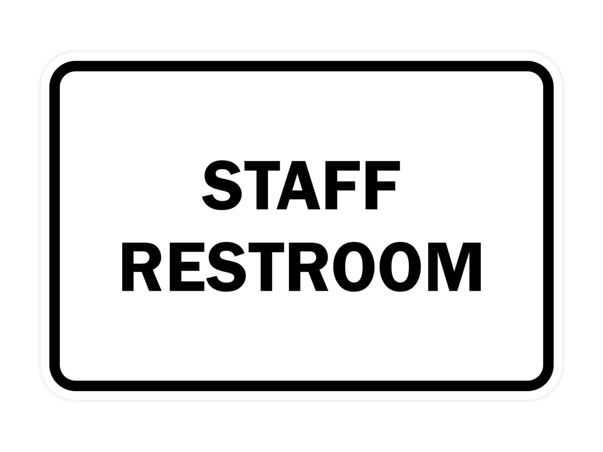 Signs ByLITA Classic Framed Staff Restroom Sign (White) - Large ...