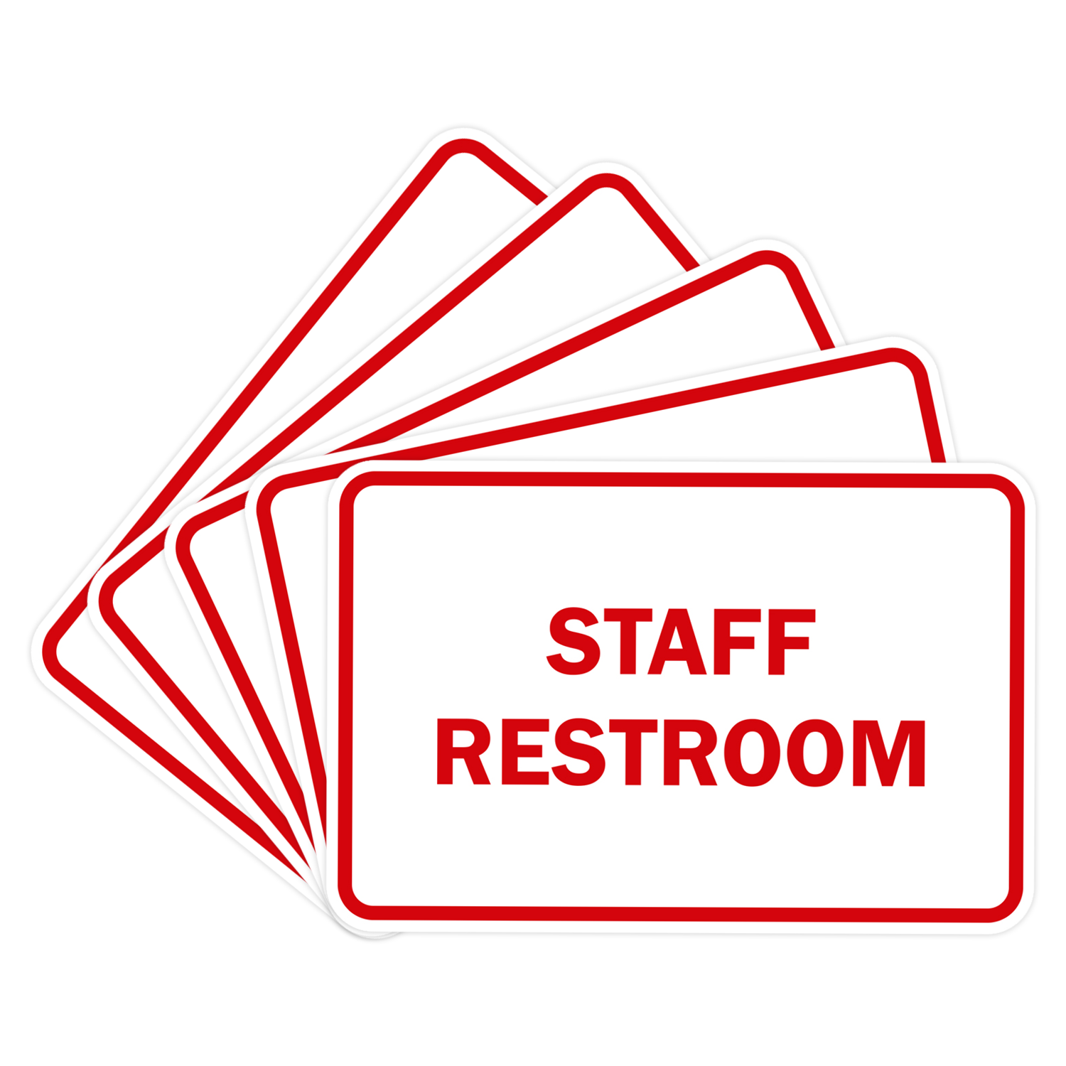 Signs ByLITA Classic Framed Staff Restroom Sign (White/Red) - Large (5 ...