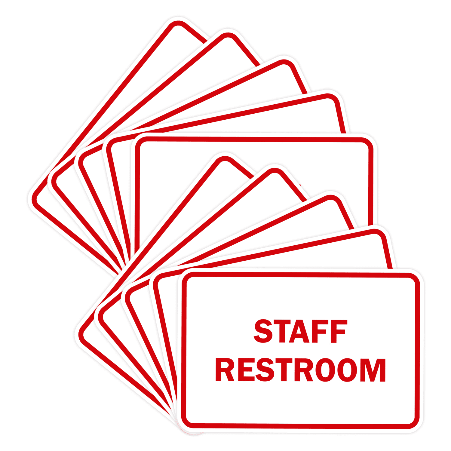 Signs ByLITA Classic Framed Staff Restroom Sign (White/Red) - Small (10 ...