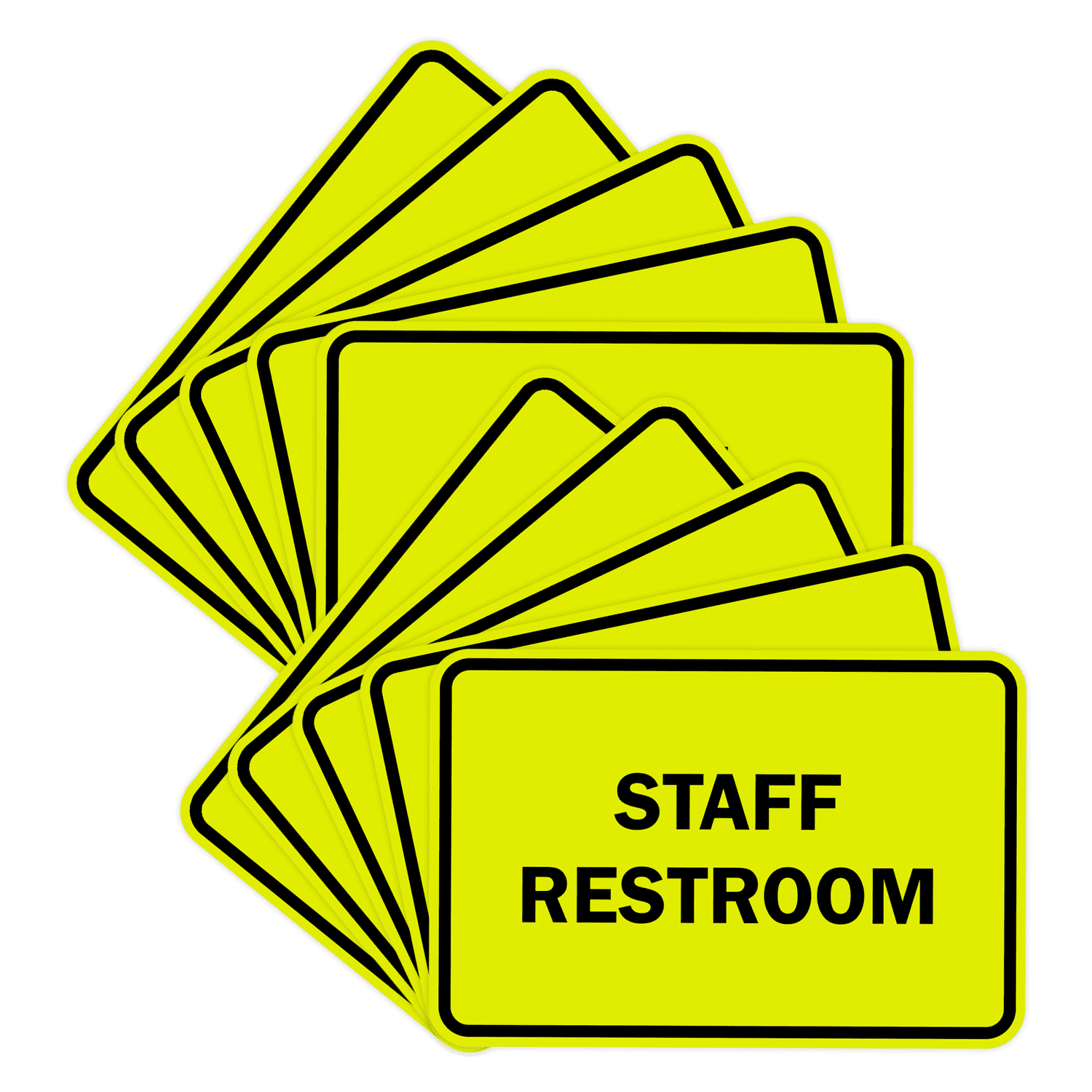 Signs ByLITA Classic Framed Staff Restroom Sign (Yellow/Black) - Medium ...
