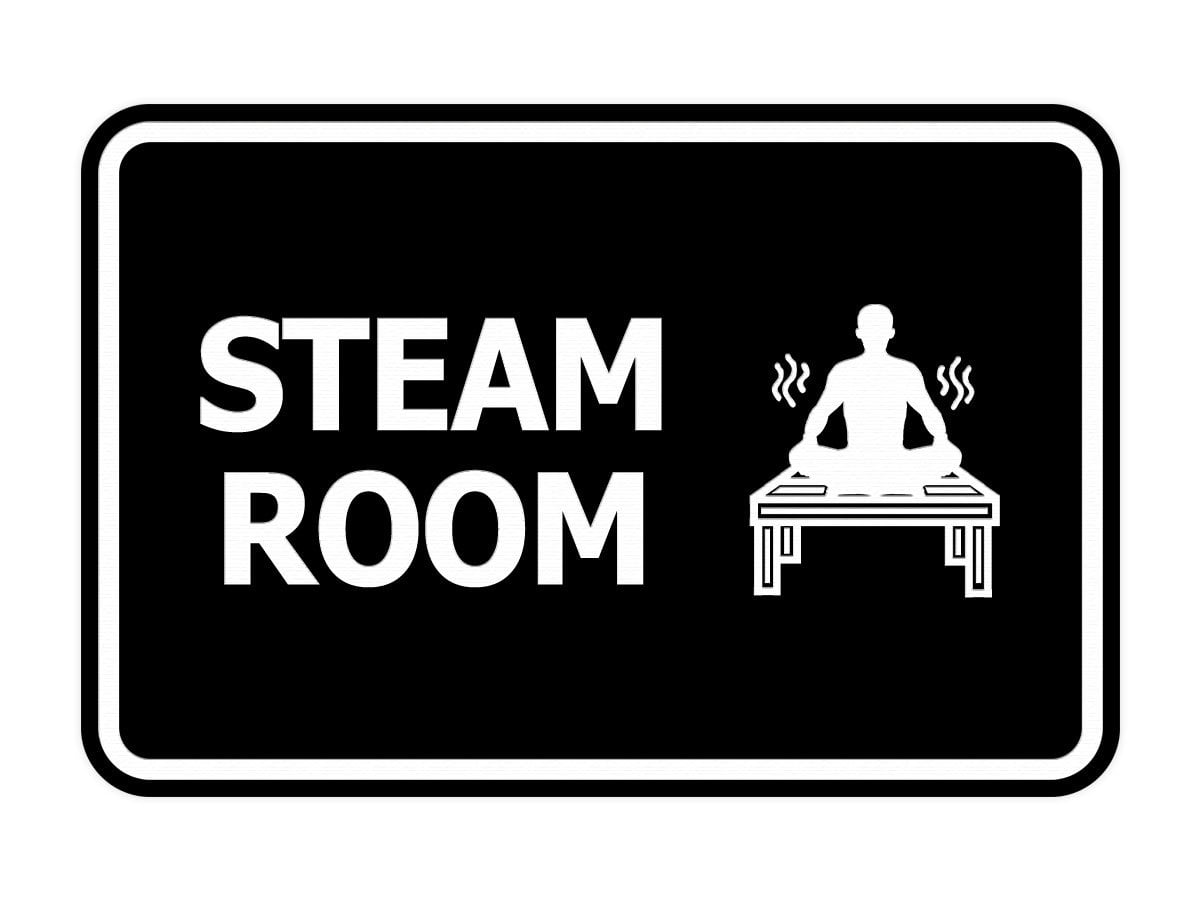 Signs ByLITA Classic Framed Steam Room Sign (Black) - Small - Walmart.com