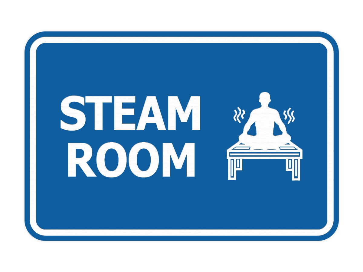 Signs ByLITA Classic Framed Steam Room Sign (Blue) - Large - Walmart.com
