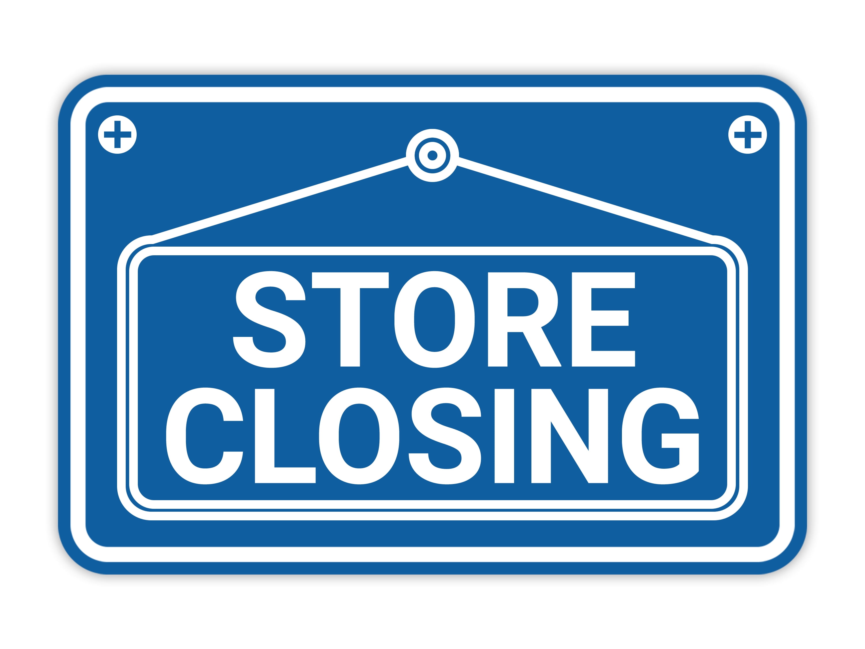 Signs ByLITA Classic Framed Store Closing Sign (Blue) - Small - Walmart.com