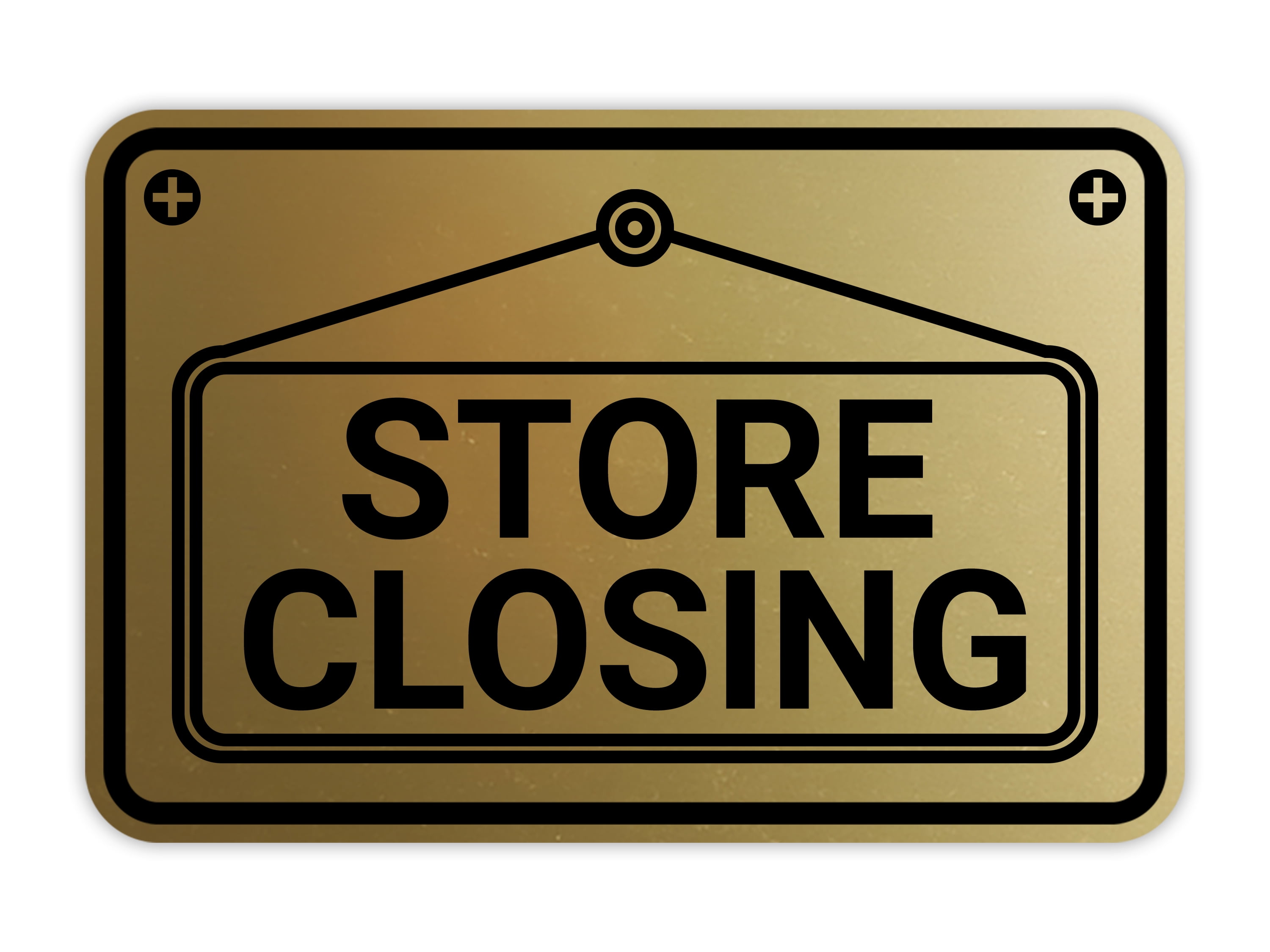 Signs ByLITA Classic Framed Store Closing Sign (Brushed Gold) - Medium ...