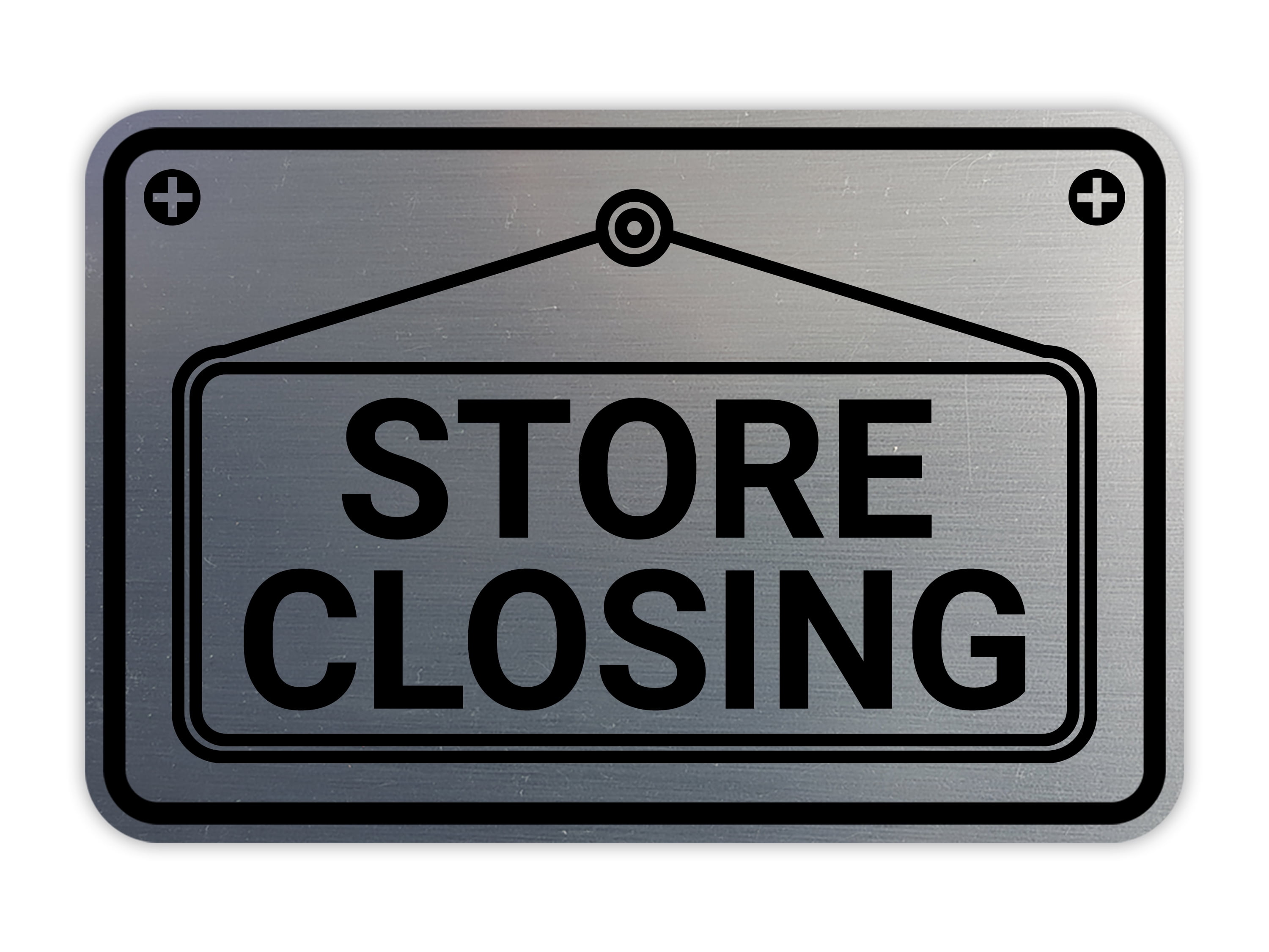 Signs ByLITA Classic Framed Store Closing Sign (Brushed Silver) - Large ...