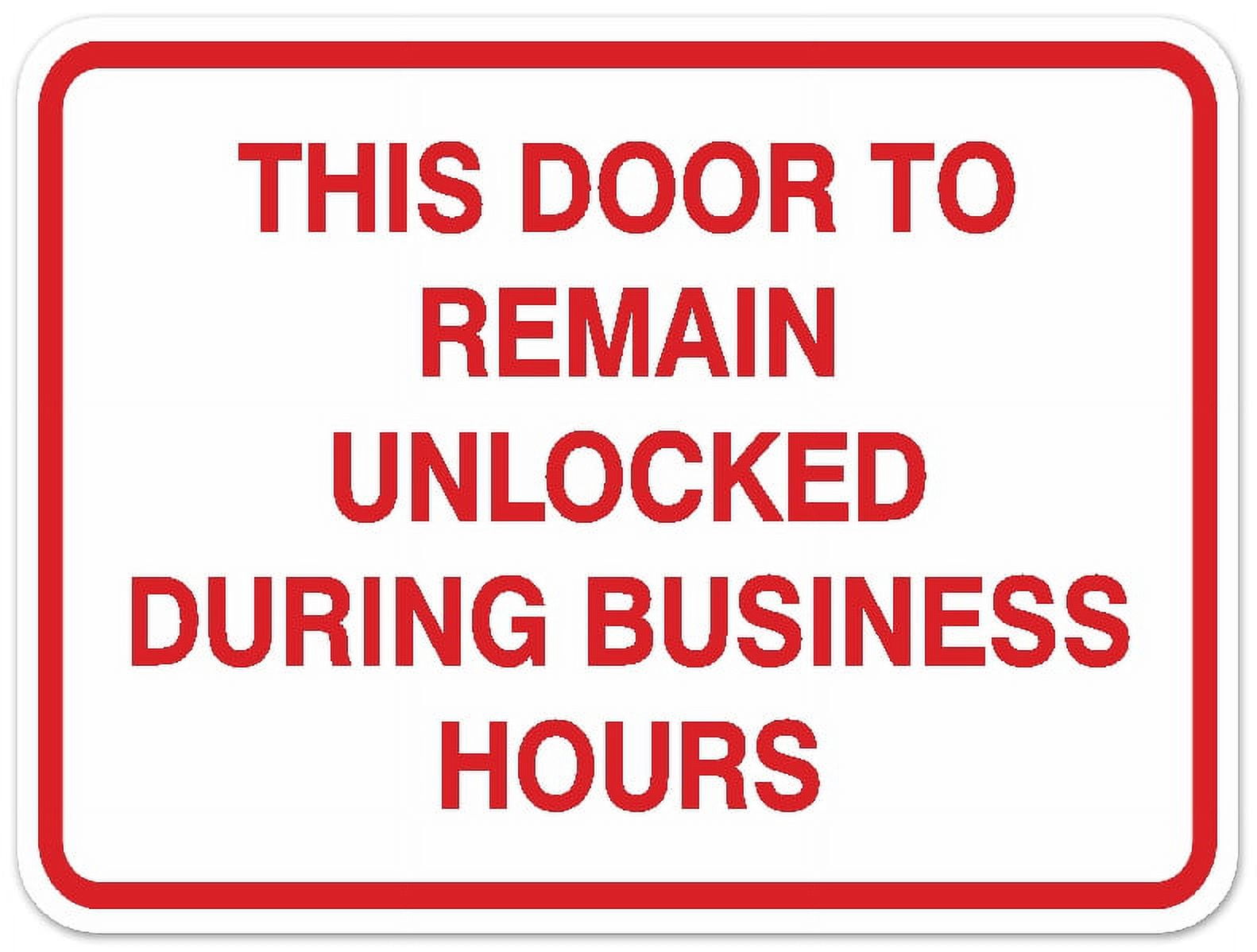Signs ByLITA Classic Framed THIS DOOR TO REMAIN UNLOCKED DURING ...