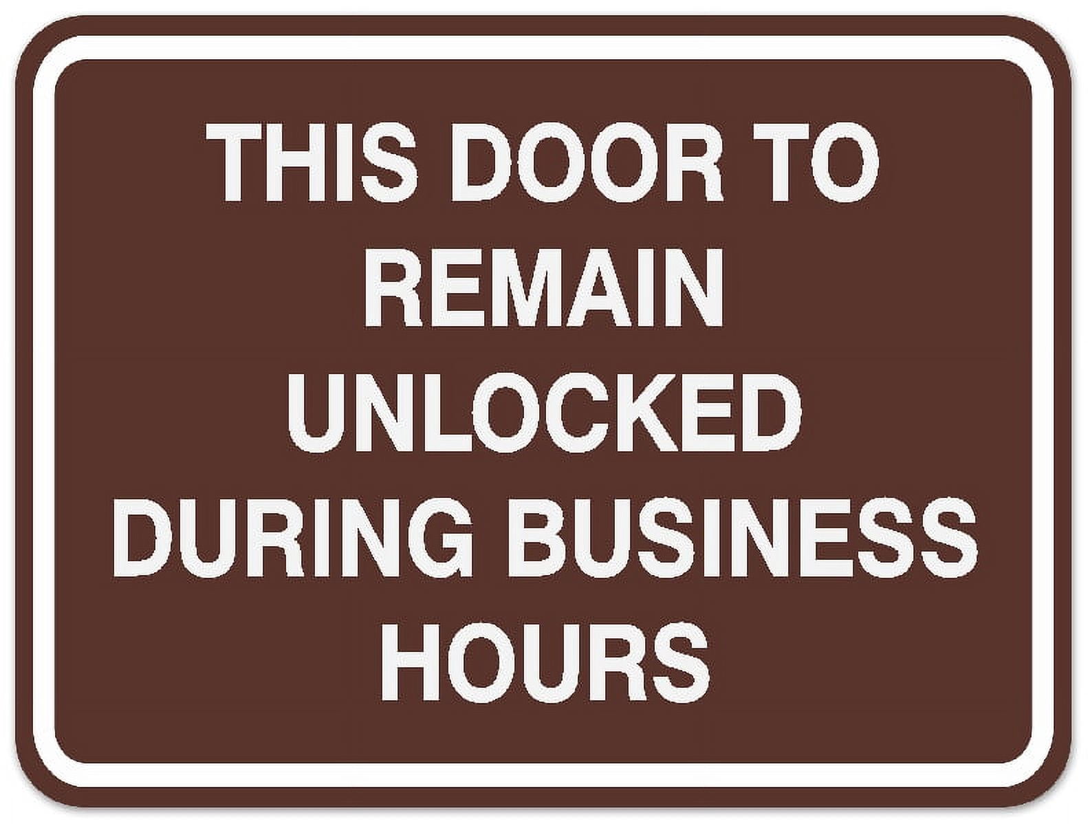 Signs ByLITA Classic Framed THIS DOOR TO REMAIN UNLOCKED DURING ...