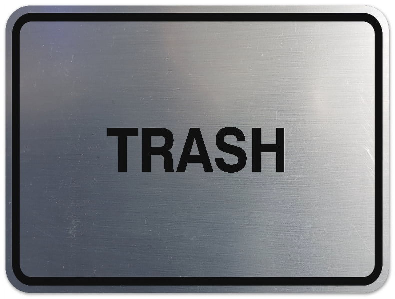 Signs ByLITA Classic Framed TRASH Door or Wall Sign Durable ABS Plastic ...