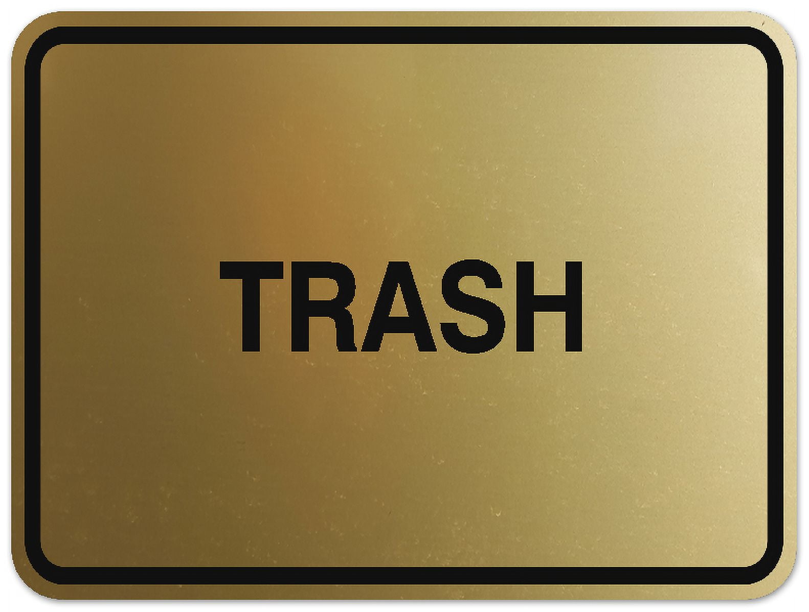 Signs ByLITA Classic Framed TRASH Door or Wall Sign Durable ABS Plastic ...