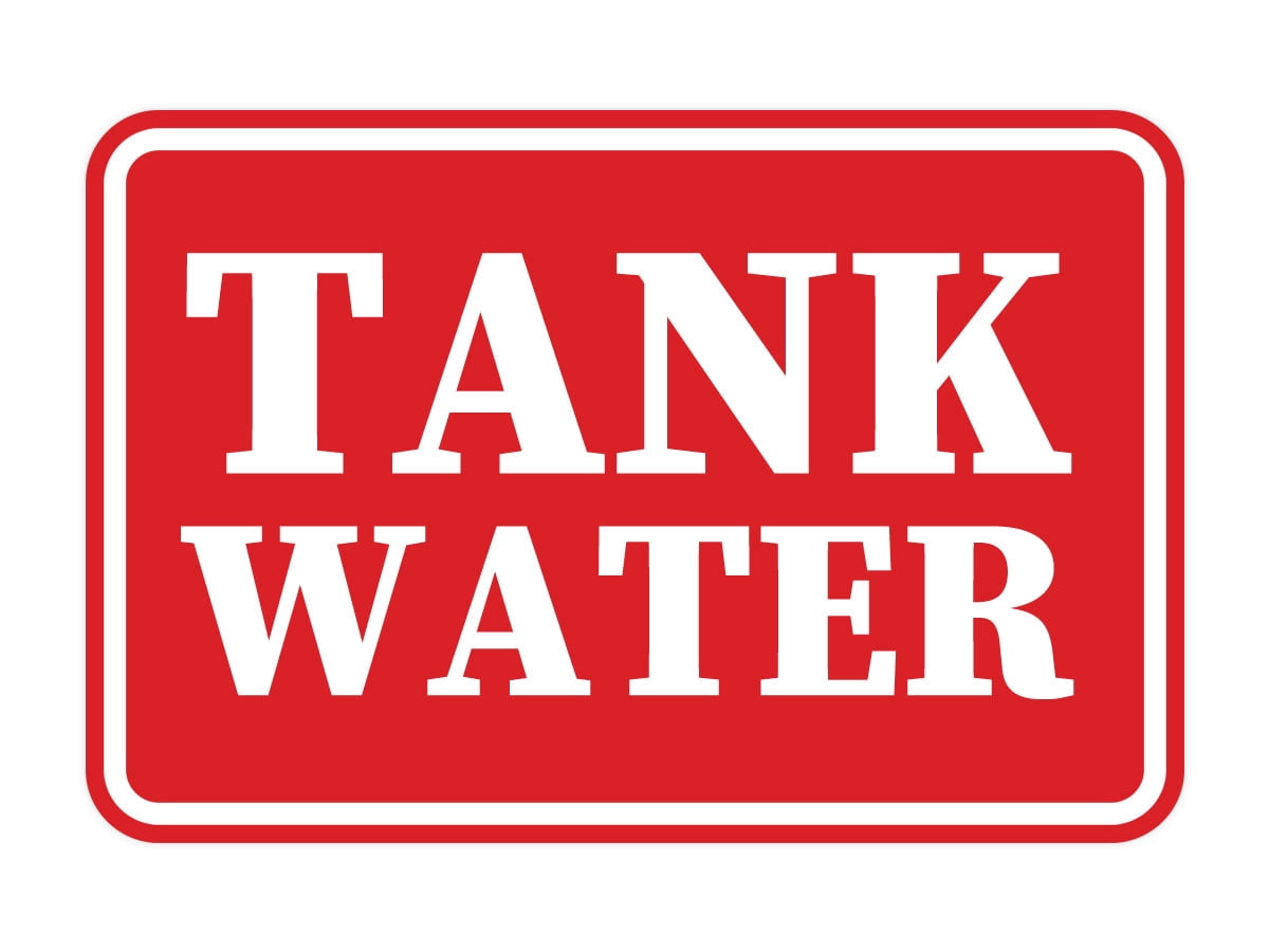 Signs ByLITA Classic Framed Tank Water Door or Wall Sign | Eco-Friendly ...