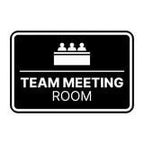 Signs ByLITA Classic Framed Team Meeting Room Sign (Black) - Medium ...