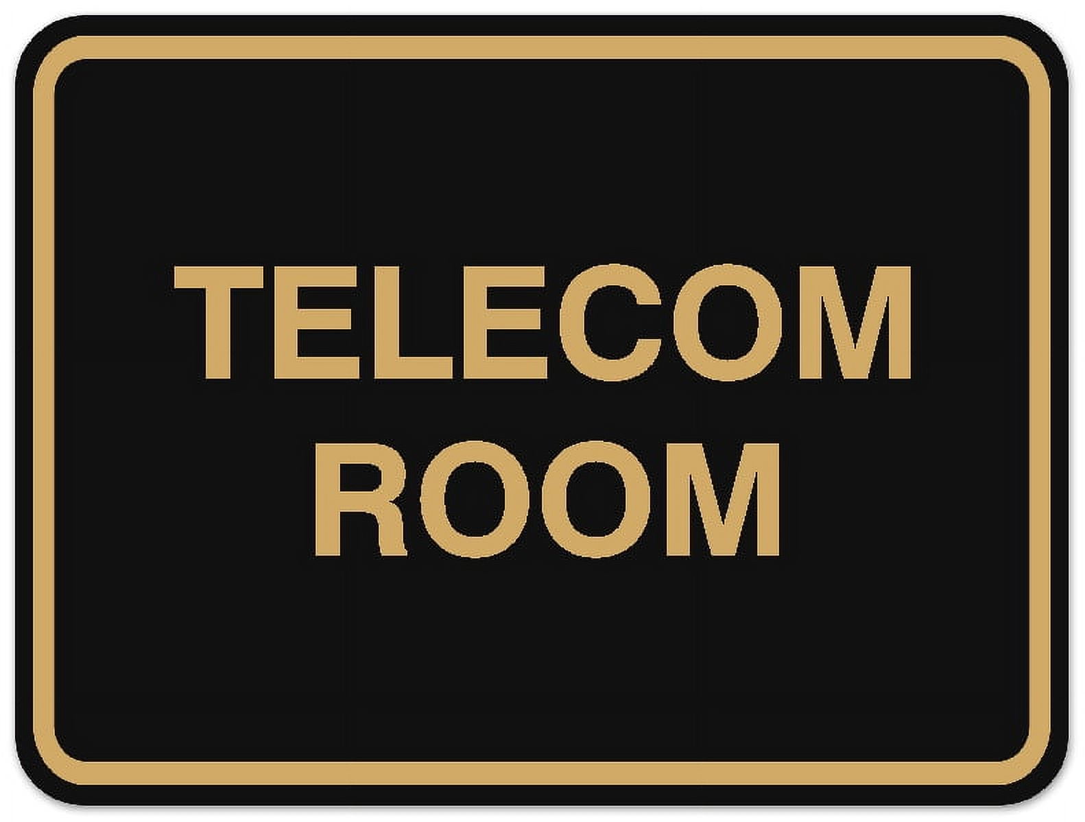 Signs ByLITA Classic Framed Telecom Room Sign | Durable Material ...