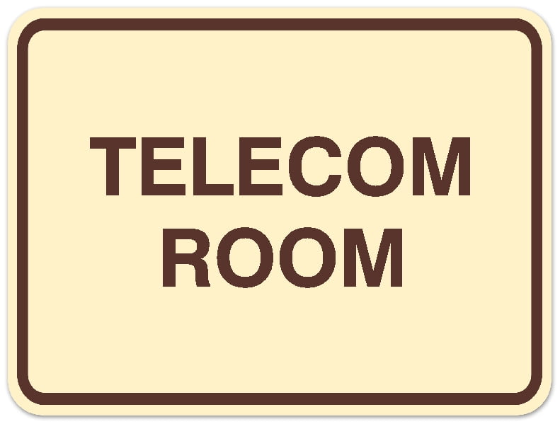 Signs ByLITA Classic Framed Telecom Room Sign | Durable Material ...