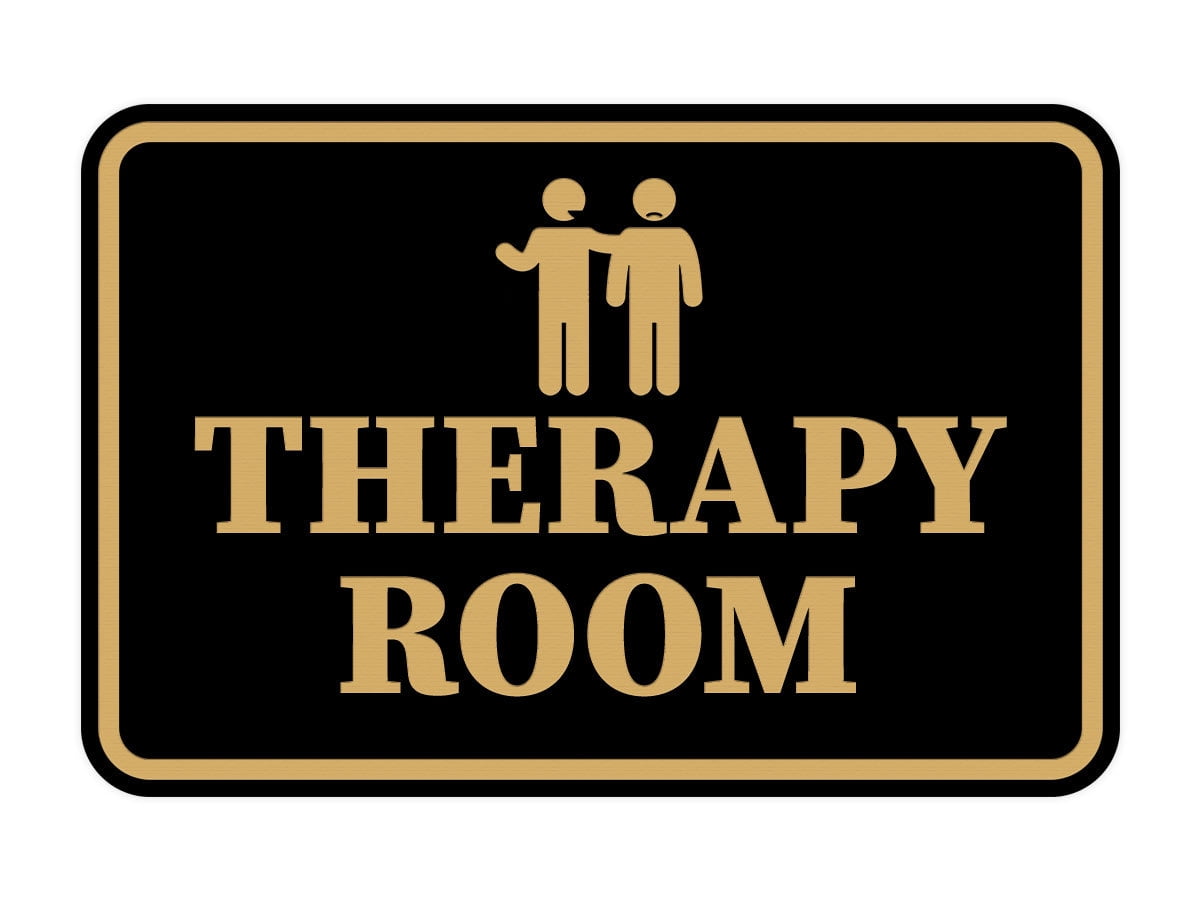 Signs ByLITA Classic Framed, Therapy Room Sign (Black /Gold) - Small ...