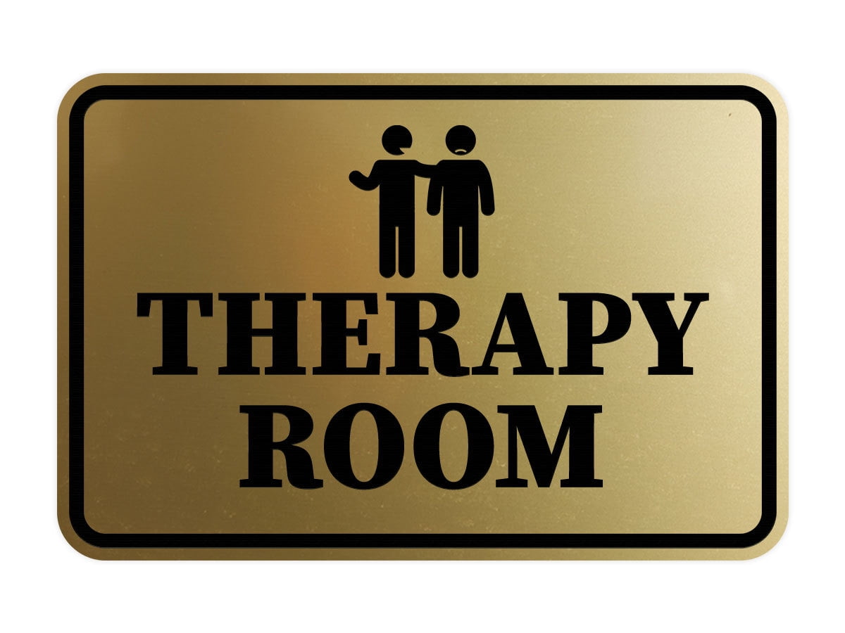 Signs ByLITA Classic Framed, Therapy Room Sign (Brushed Gold) - Large ...