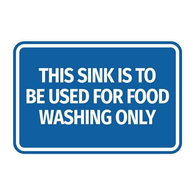 Signs ByLITA Classic Framed This Sink is to be Used for Food Washing ...