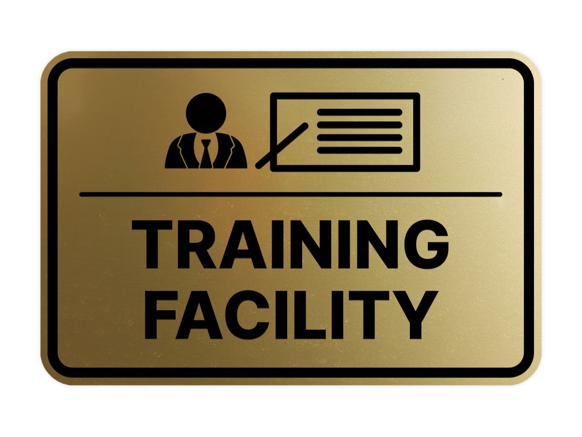 Signs ByLITA Classic Framed Training Facility Sign (Brushed Gold ...