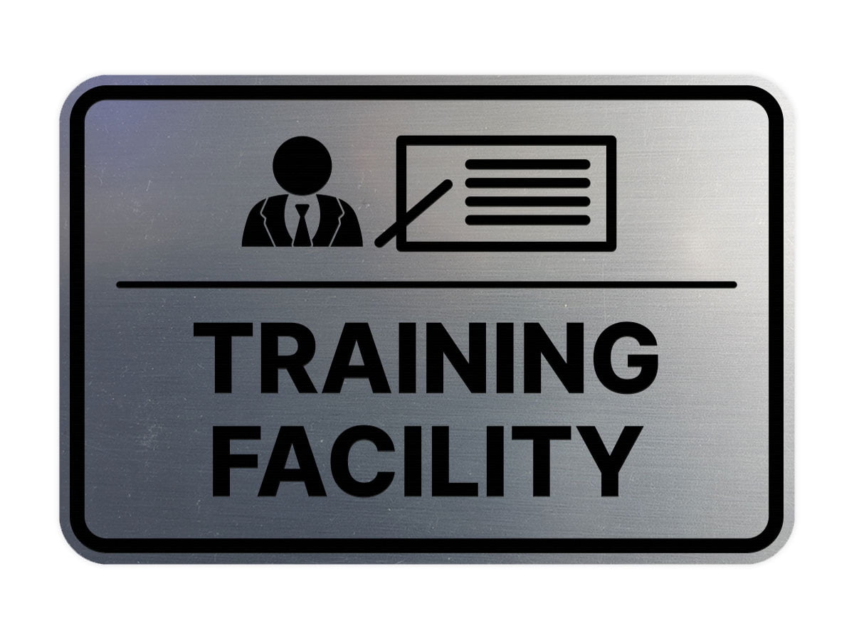 Signs ByLITA Classic Framed Training Facility Sign (Brushed Silver ...