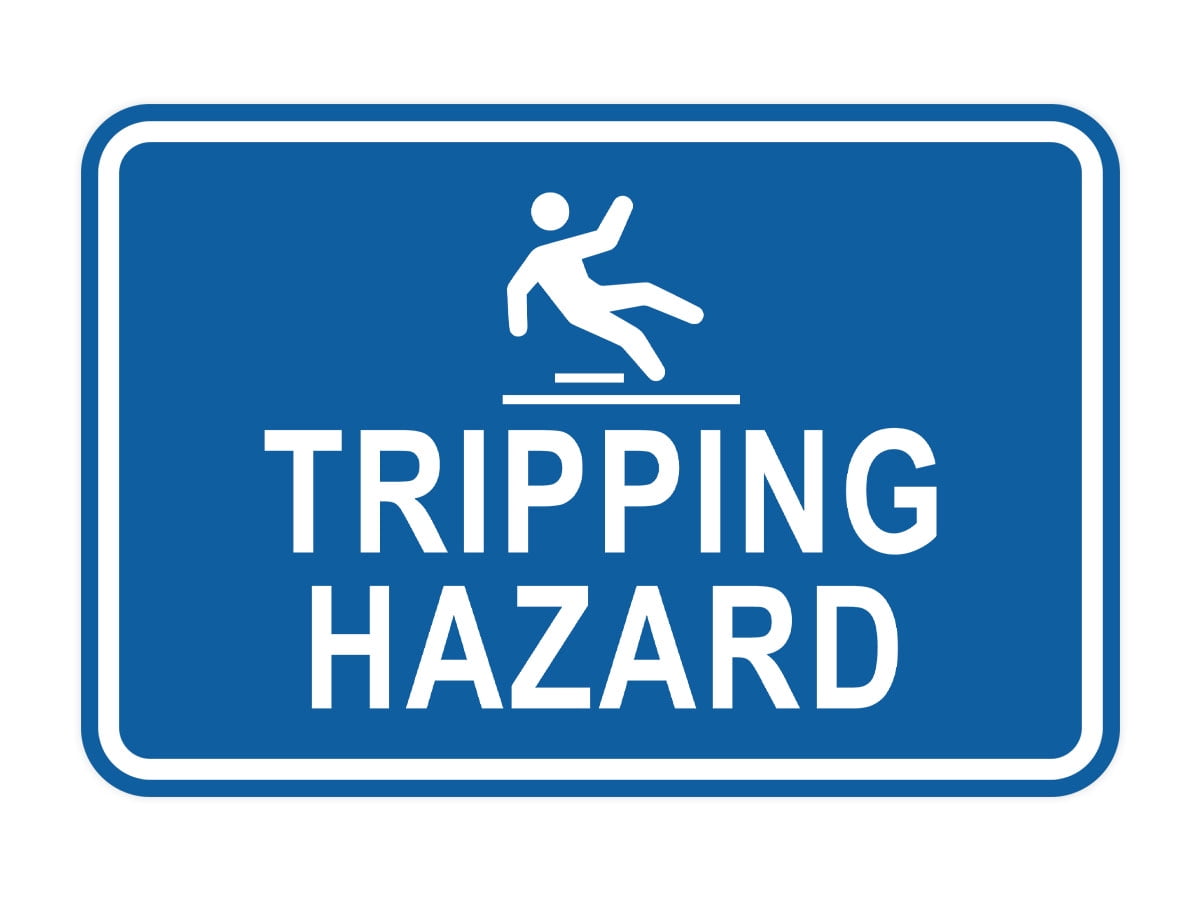 Signs ByLITA Classic Framed Tripping Hazard Graphic Durable ABS Plastic ...