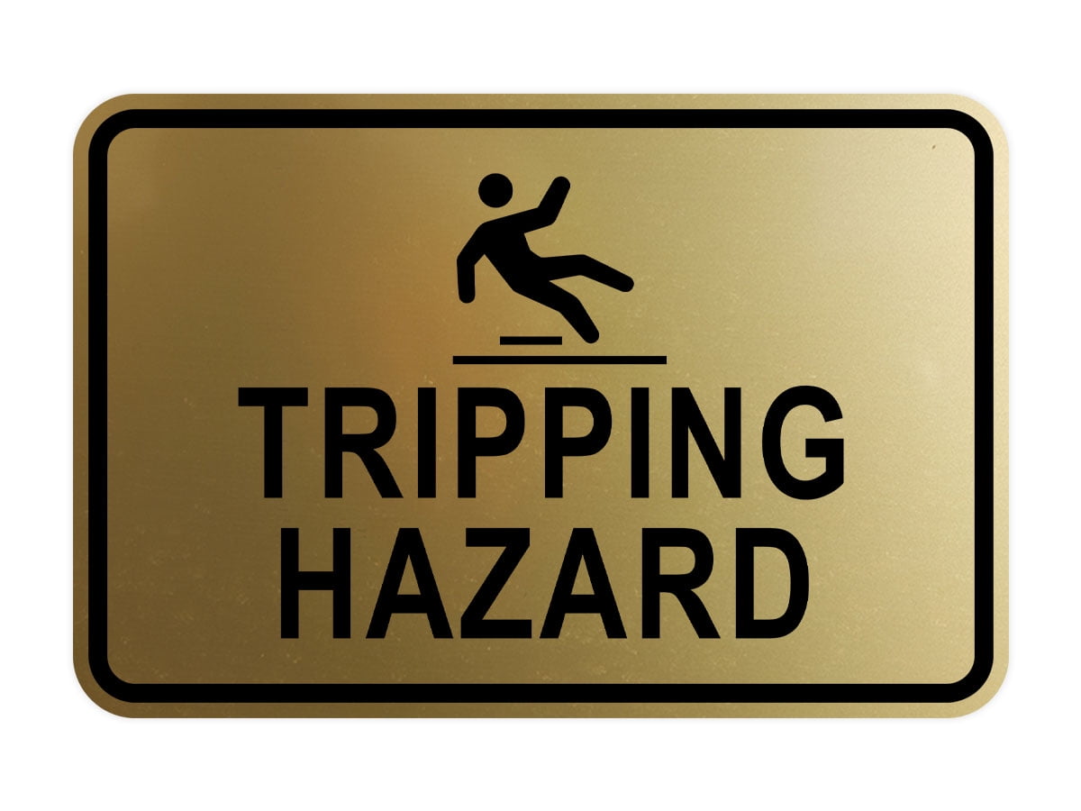 Signs ByLITA Classic Framed Tripping Hazard Graphic Durable ABS Plastic ...