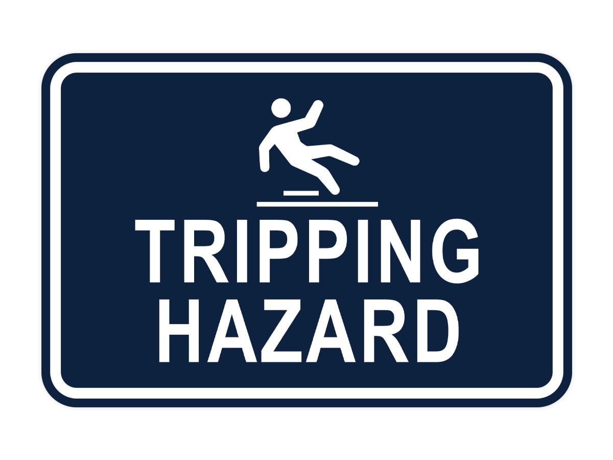 Signs ByLITA Classic Framed Tripping Hazard Graphic Durable ABS Plastic ...