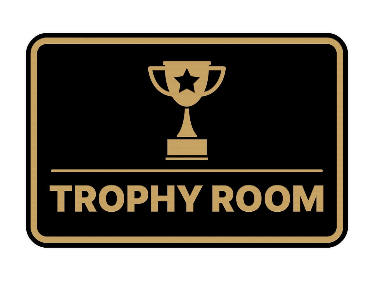 Signs ByLITA Classic Framed Trophy Room Sign (Black Gold) - Large ...