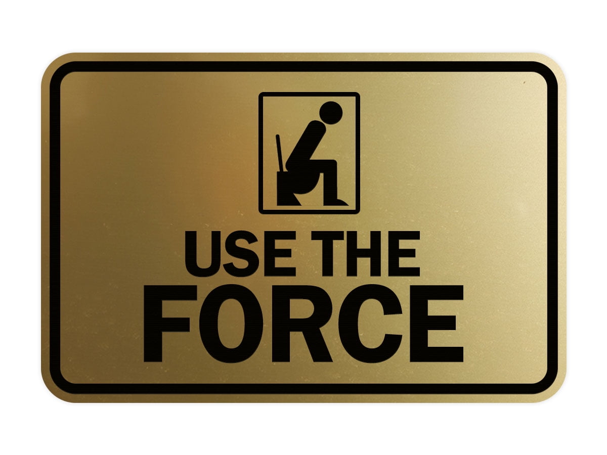 Signs ByLITA Classic Framed Use The Force Sign (Brushed Gold) - Small ...