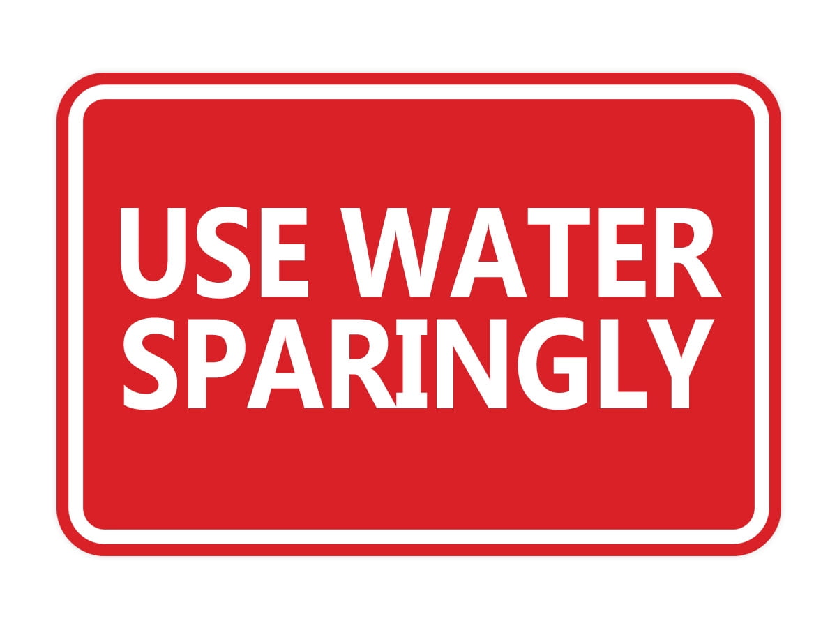 Signs ByLITA Classic Framed Use Water Sparingly Door or Wall Sign | Eco ...