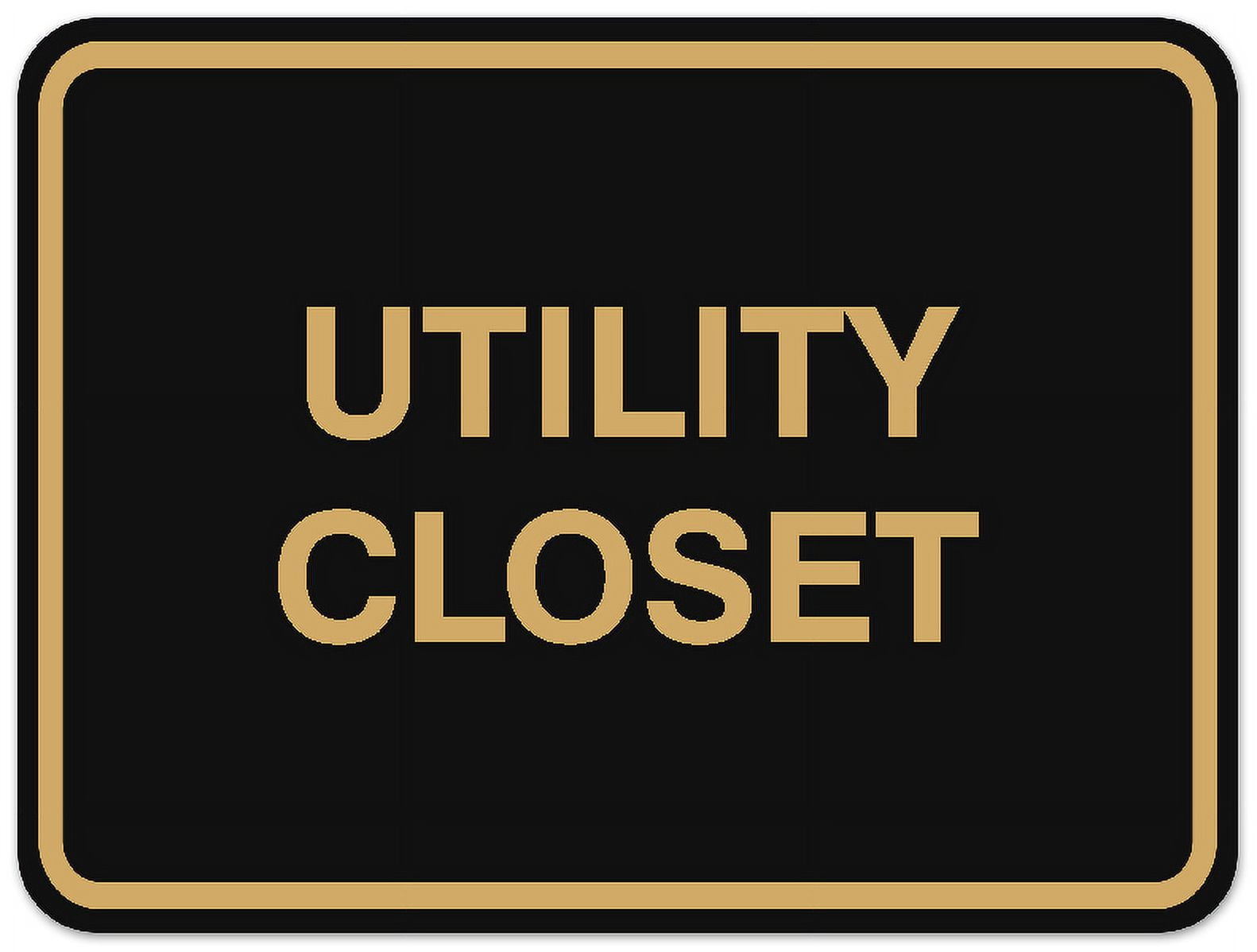 Signs ByLITA Classic Framed Utility Closet Sign | Durable Material ...
