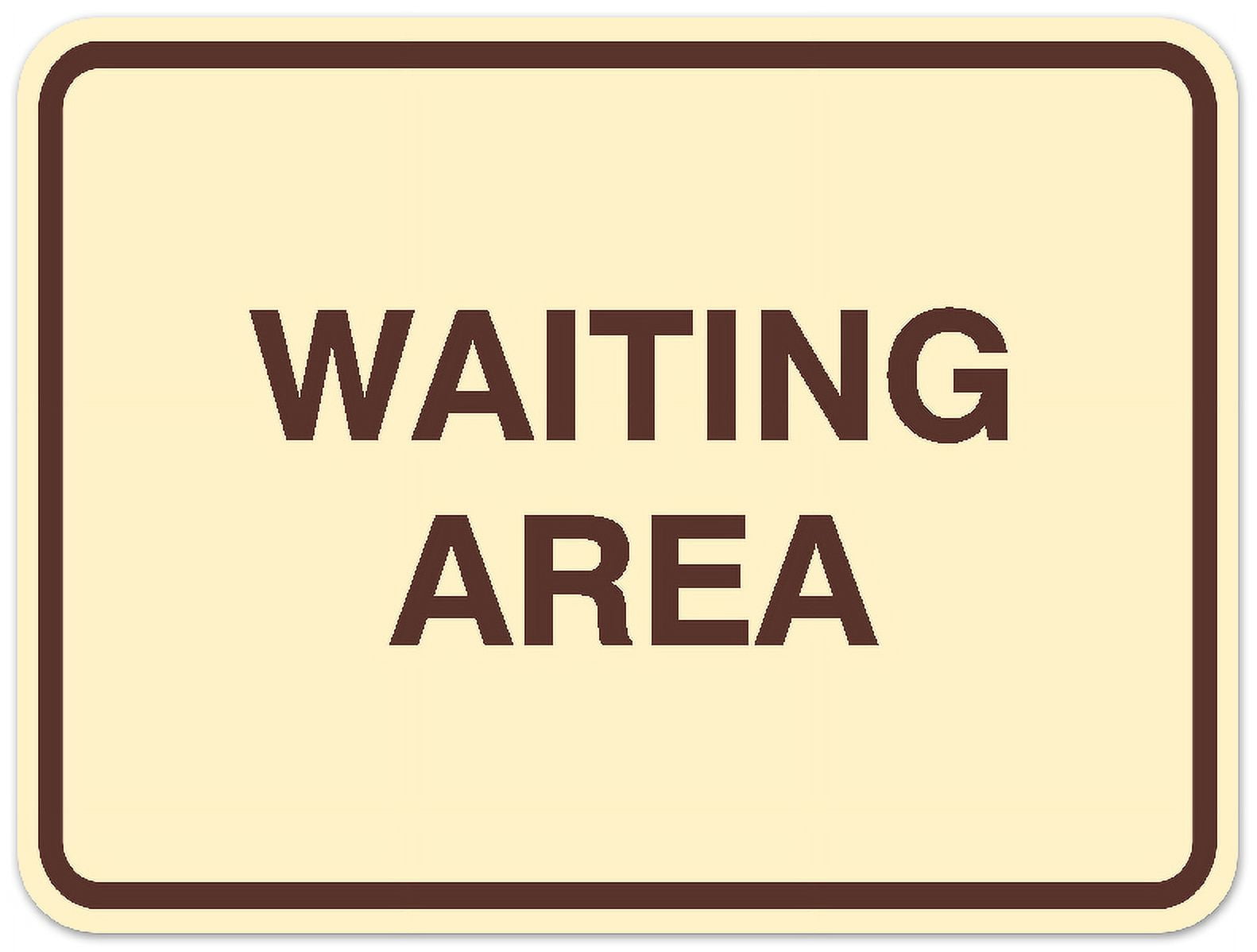 Signs ByLITA Classic Framed Waiting Area Sign | Durable Material ...