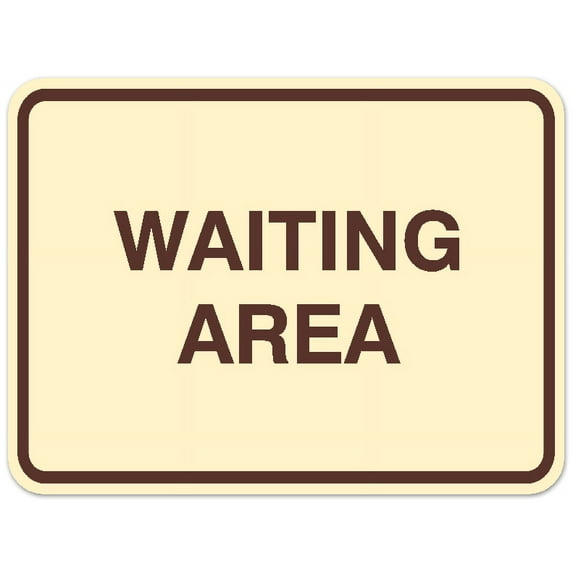 Signs ByLITA Classic Framed Waiting Area Sign | Durable Material ...