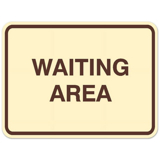 Signs ByLITA Classic Framed Waiting Area Sign | Durable Material ...