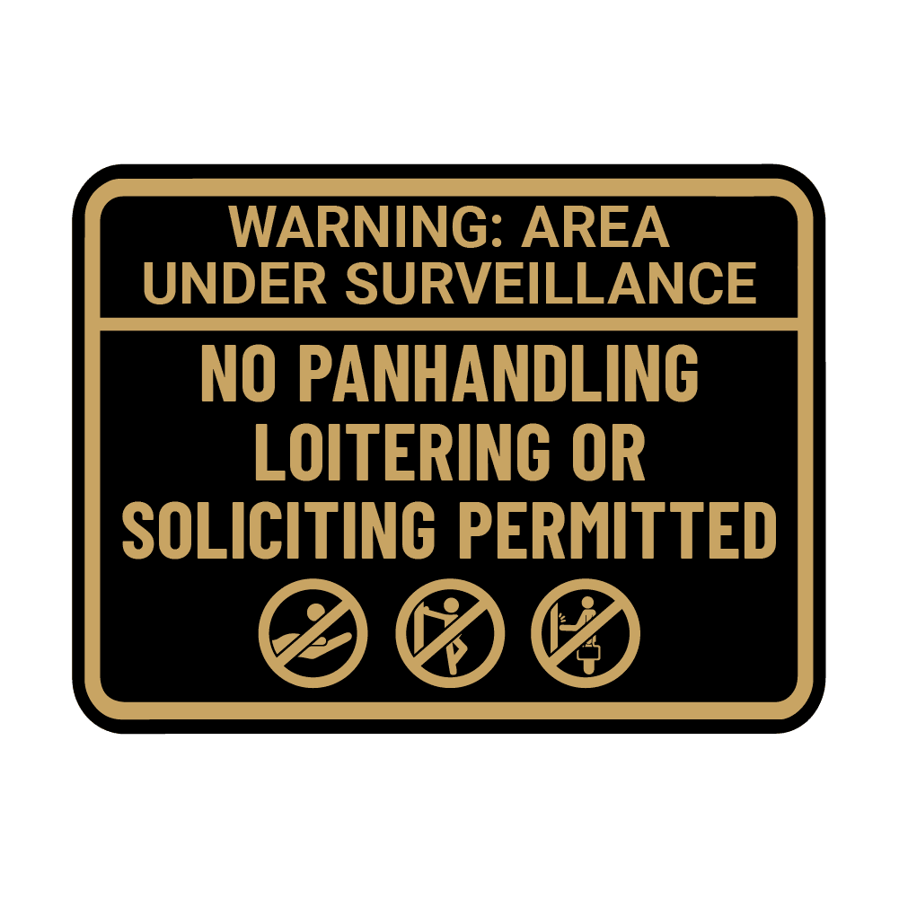 Signs ByLITA Classic Framed Warning: Area Under Surveillance No ...