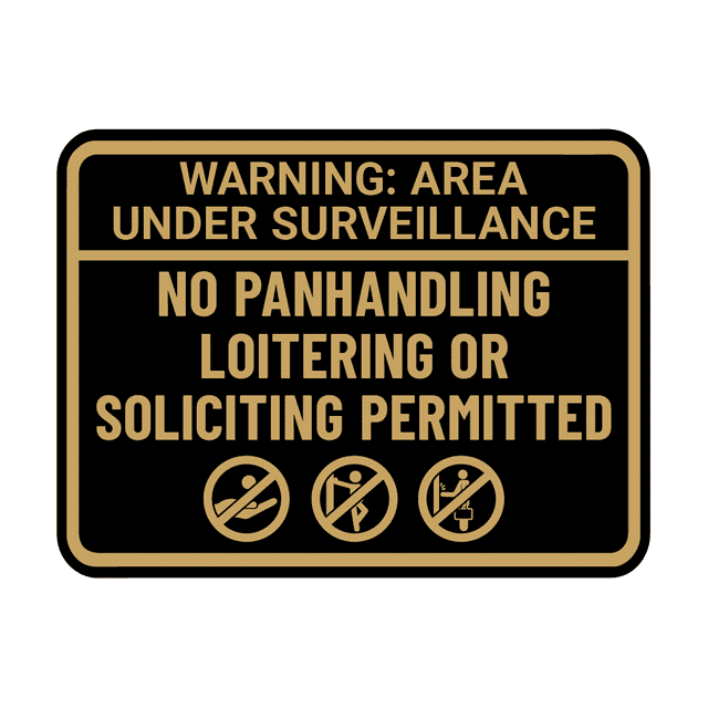 Signs ByLITA Classic Framed Warning: Area Under Surveillance No ...
