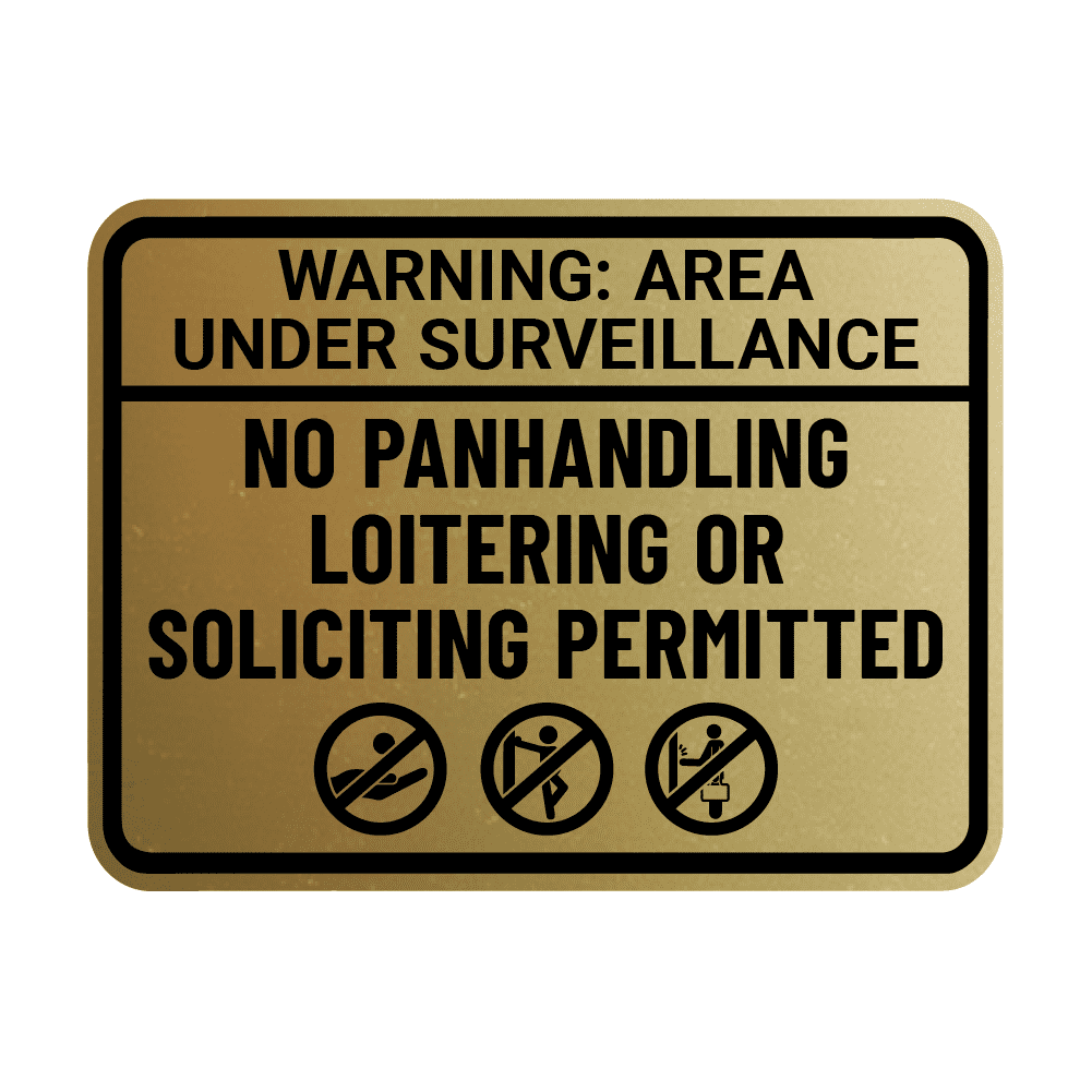 Signs ByLITA Classic Framed Warning: Area Under Surveillance No ...