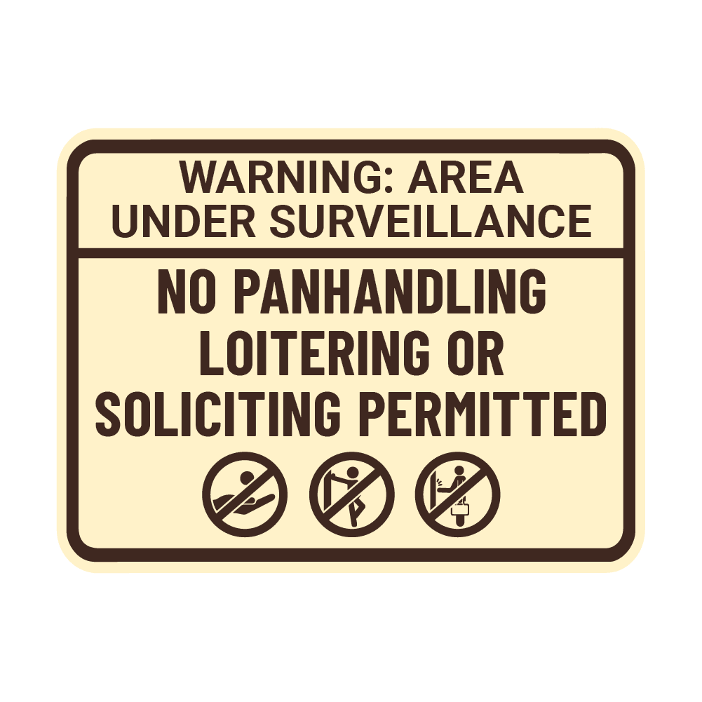 Signs ByLITA Classic Framed Warning: Area Under Surveillance No ...