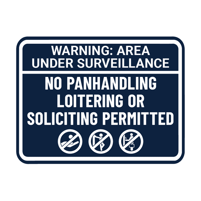 Signs ByLITA Classic Framed Warning: Area Under Surveillance No ...