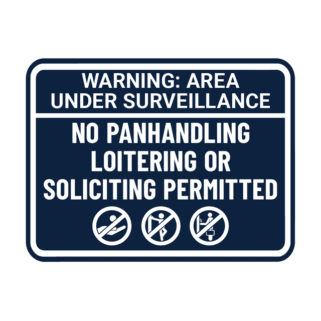 Signs ByLITA Classic Framed Warning: Area Under Surveillance No ...