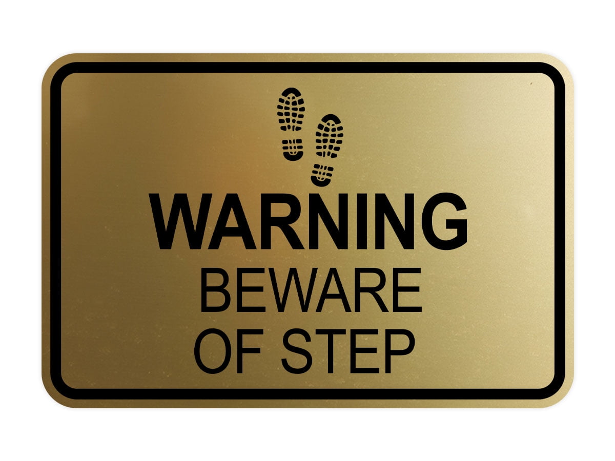 Signs ByLITA Classic Framed Warning Beware Of Step Durable ABS Plastic ...