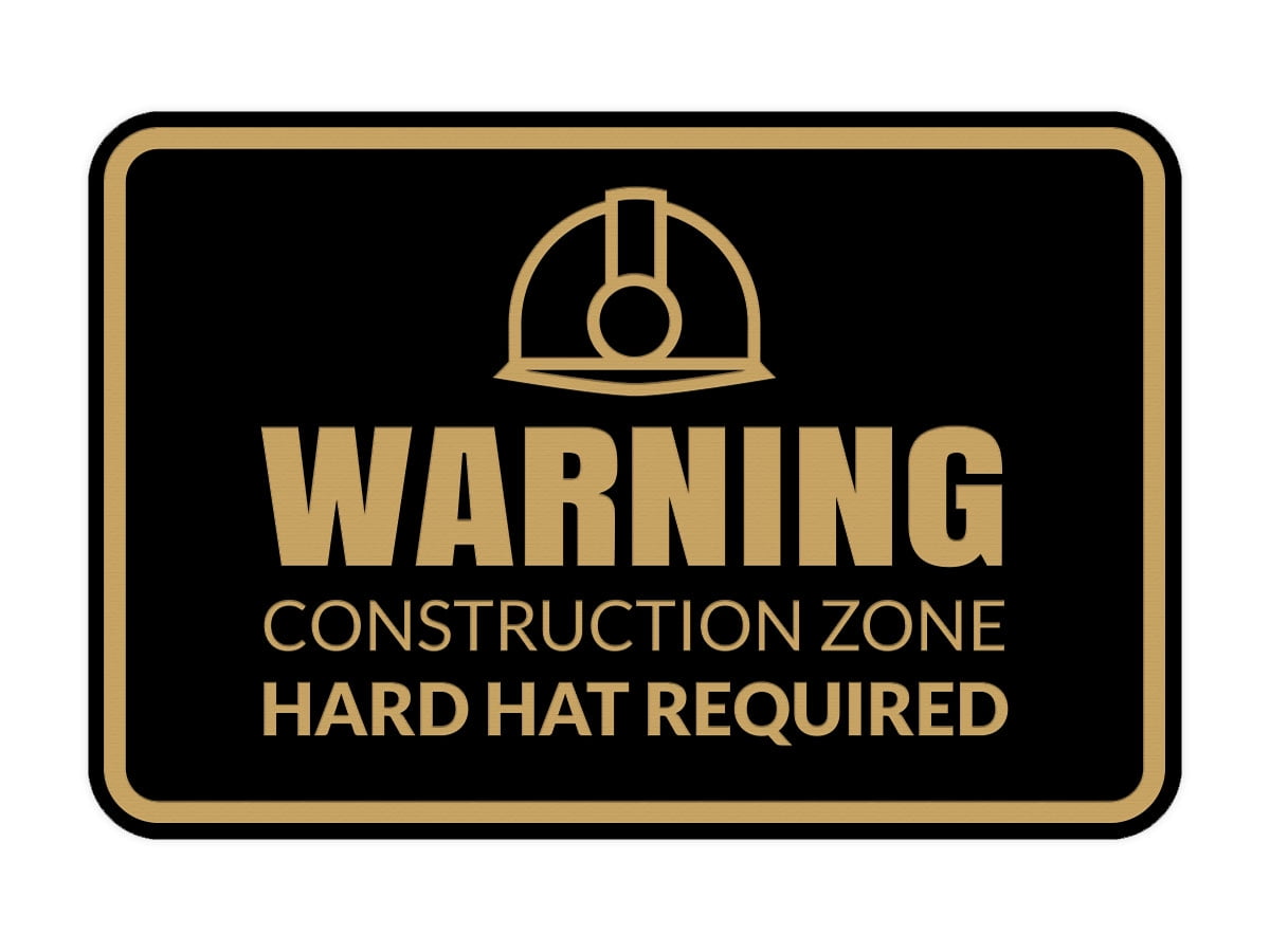 Signs ByLITA Classic Framed Warning: Construction Zone - Hard Hat ...