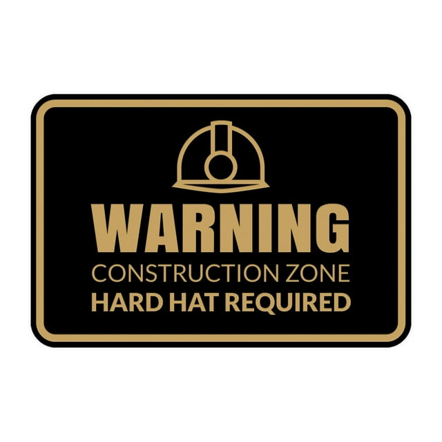 Signs ByLITA Classic Framed Warning: Construction Zone - Hard Hat ...