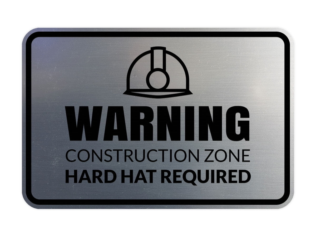 Signs ByLITA Classic Framed Warning: Construction Zone - Hard Hat ...