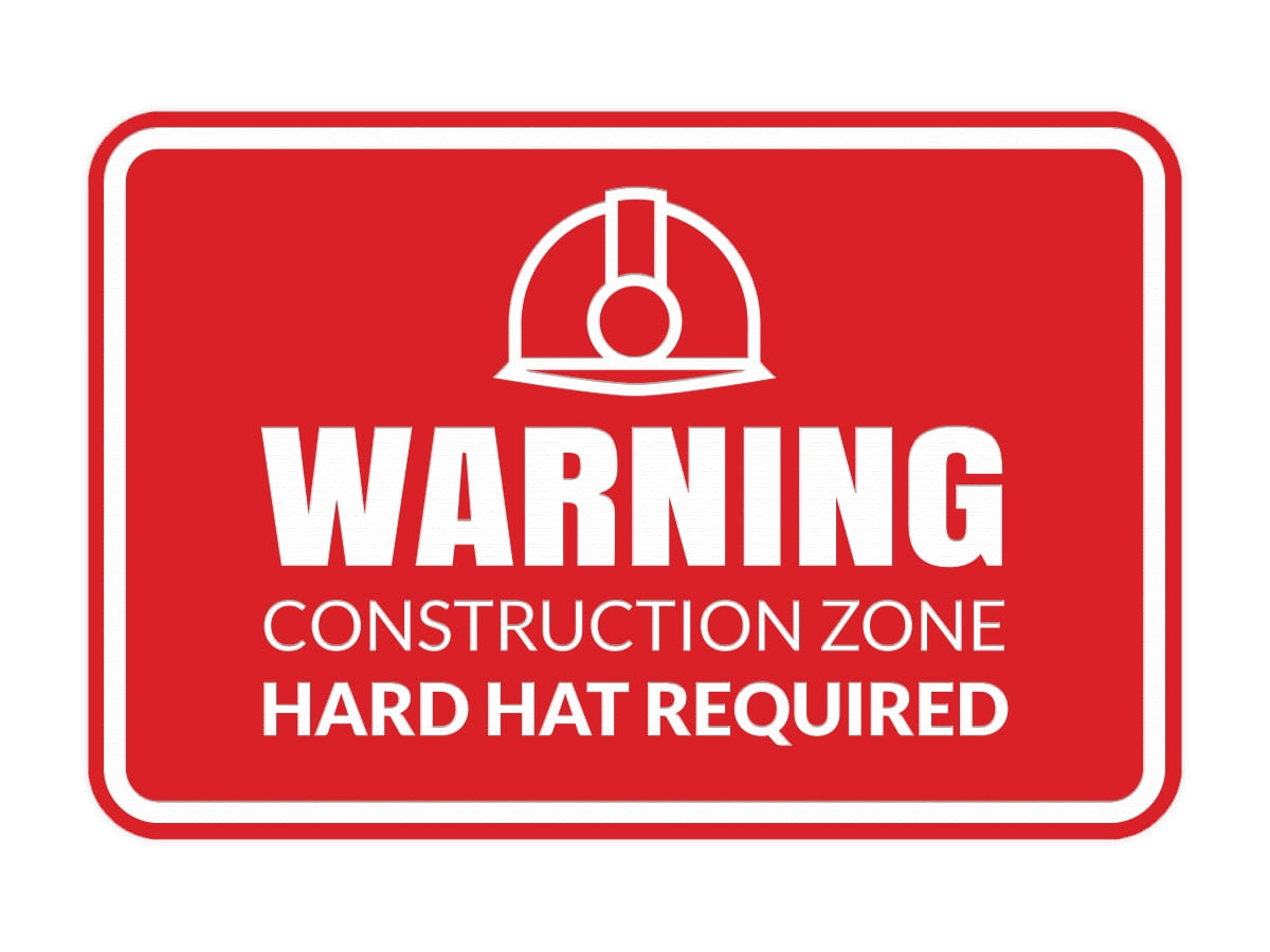 Signs ByLITA Classic Framed Warning: Construction Zone - Hard Hat ...