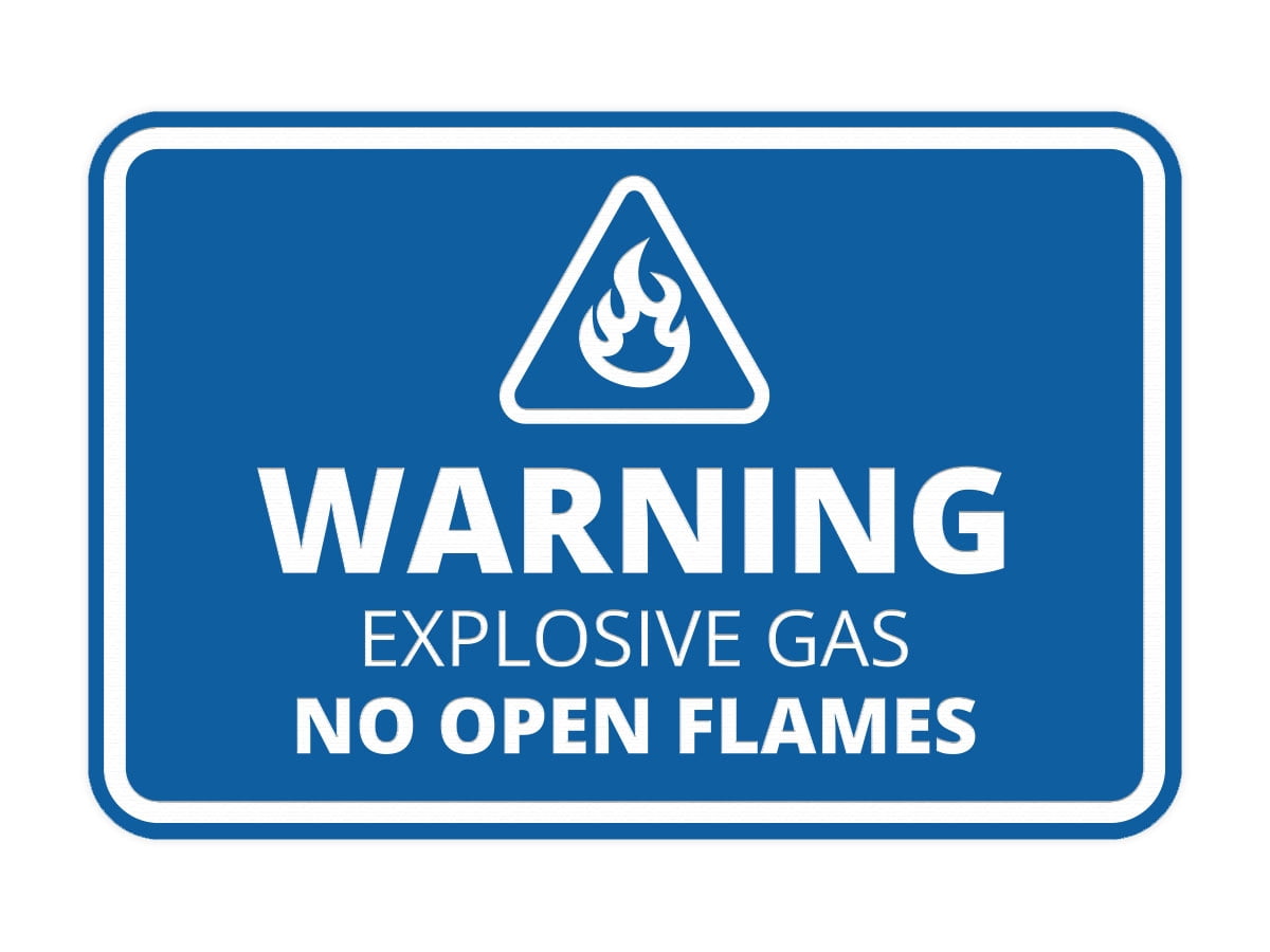 Signs ByLITA Classic Framed Warning: Explosive Gas - No Open Flames ...