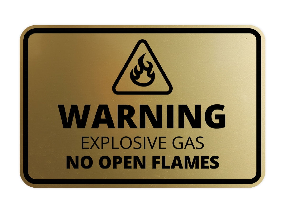 Signs ByLITA Classic Framed Warning: Explosive Gas - No Open Flames ...