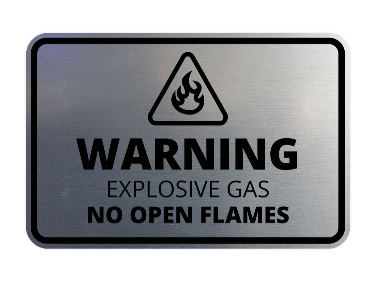 Signs ByLITA Classic Framed Warning: Explosive Gas - No Open Flames ...