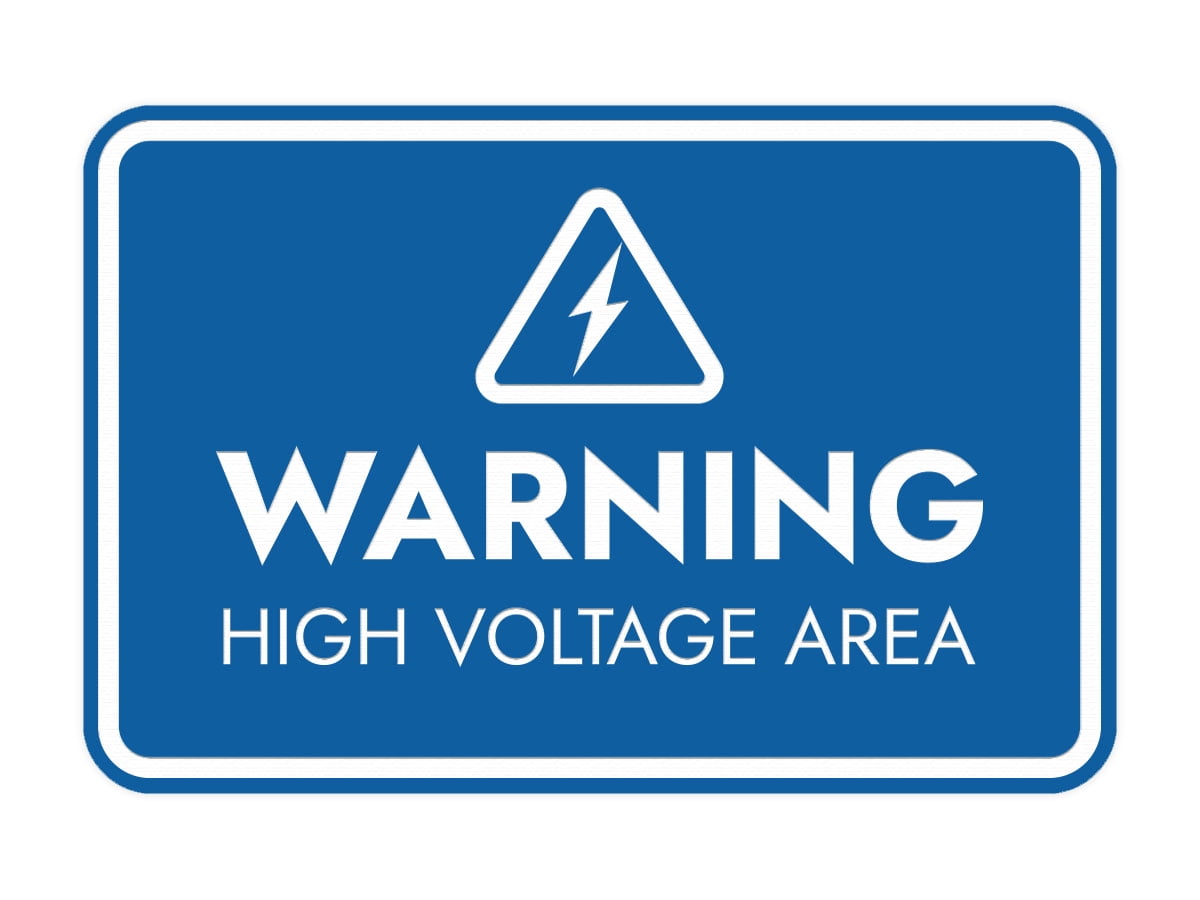 Signs ByLITA Classic Framed Warning: High Voltage Area Door or Wall ...