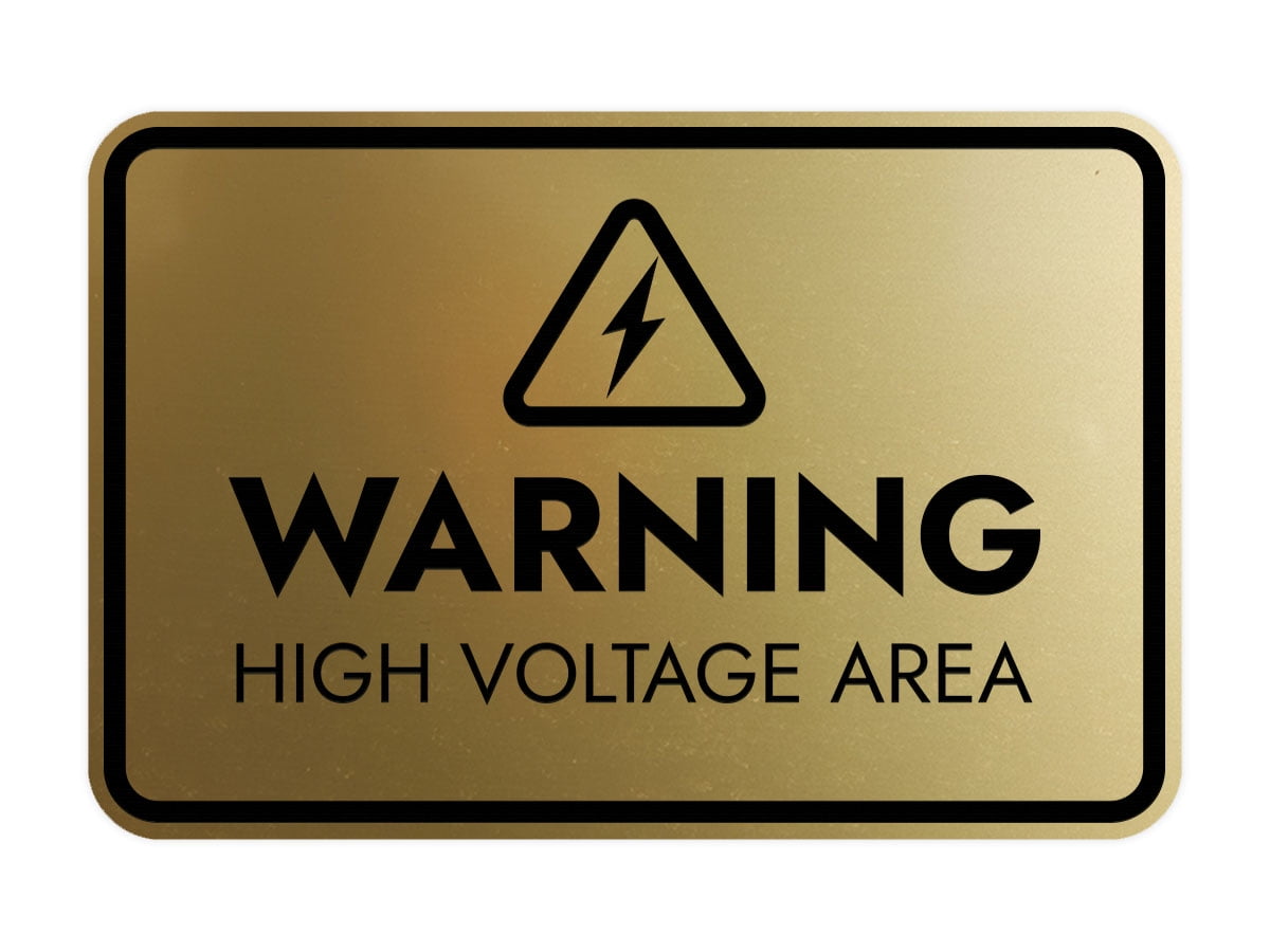 Signs ByLITA Classic Framed Warning: High Voltage Area Door or Wall ...